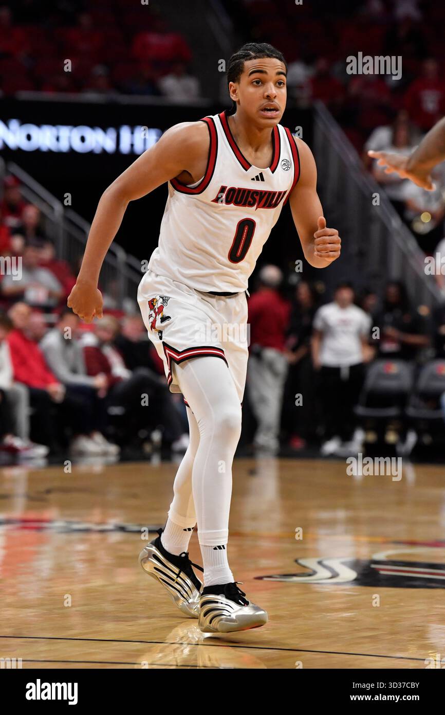 Louisville guard Mikel Brown Jr. (0) in action during an NCAA college ...