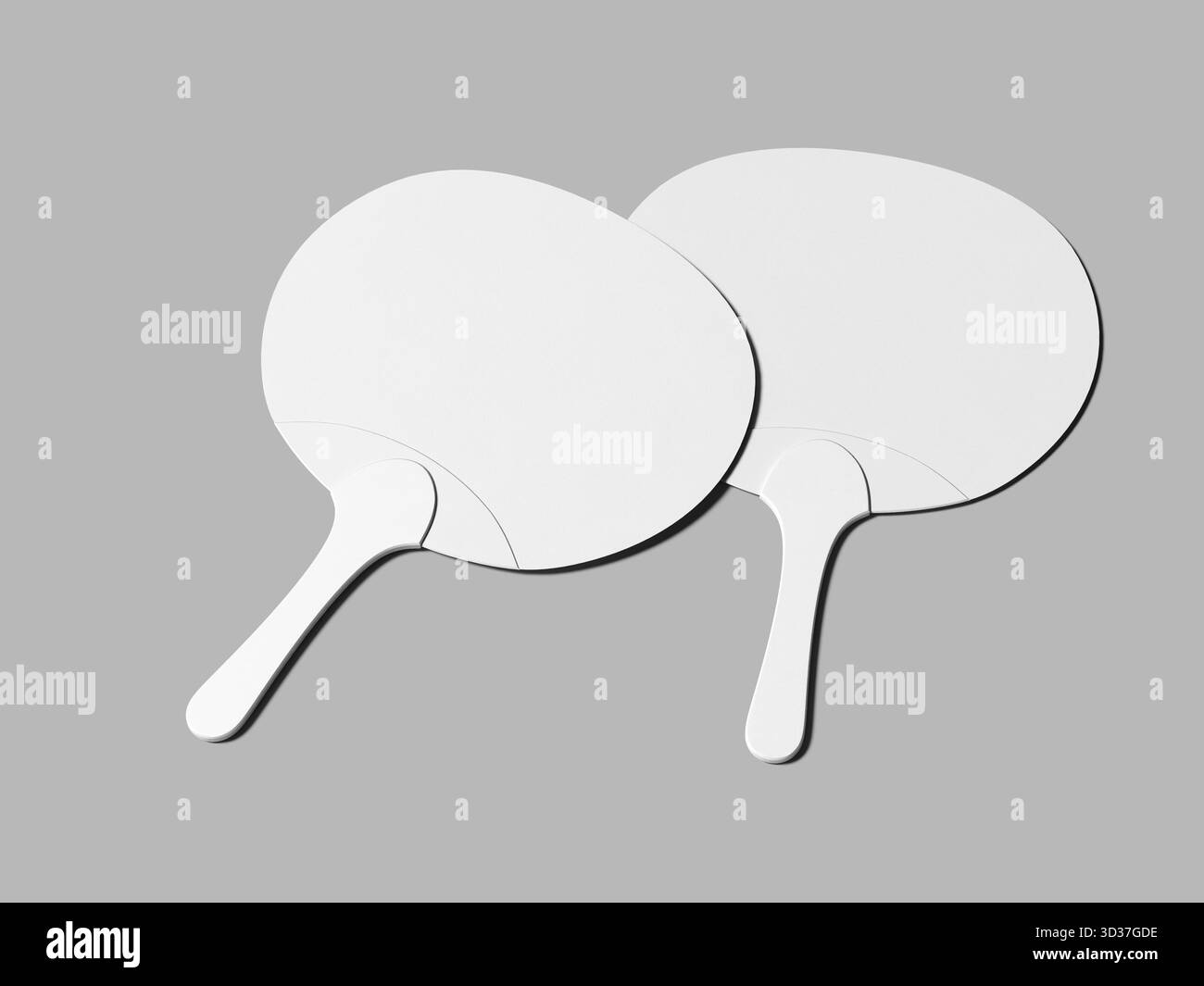 Minimal Dual Hand Fan Mockup With Soft Shadow Stock Photo - Alamy