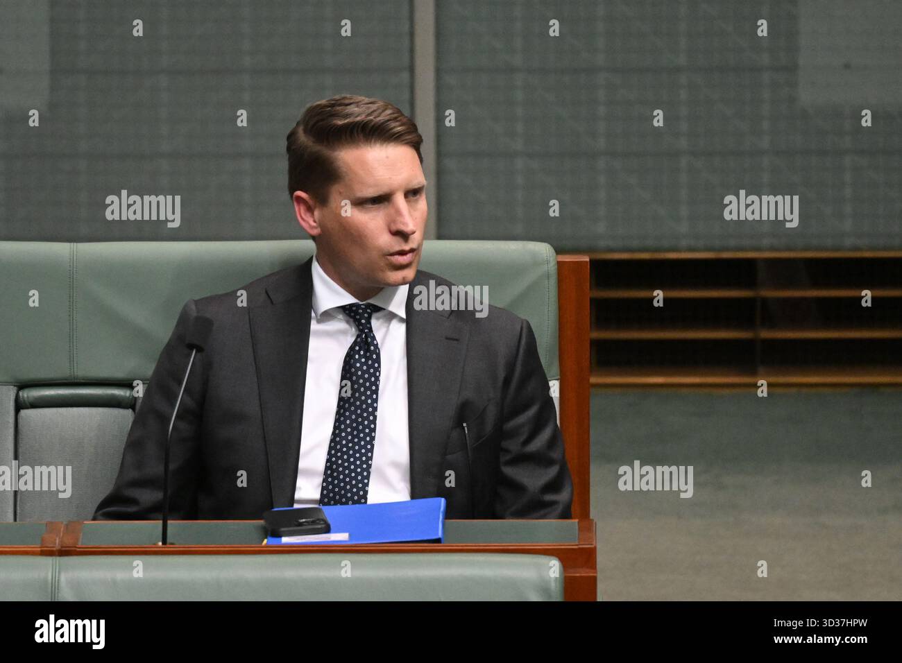 Liberal member for Canning Andrew Hastie reacts during Question Time in ...