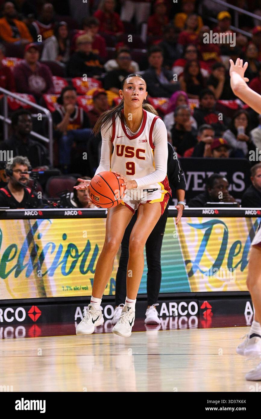 LOS ANGELES, CA - NOVEMBER 04: USC Trojans guard Jazzy Davidson (9 ...
