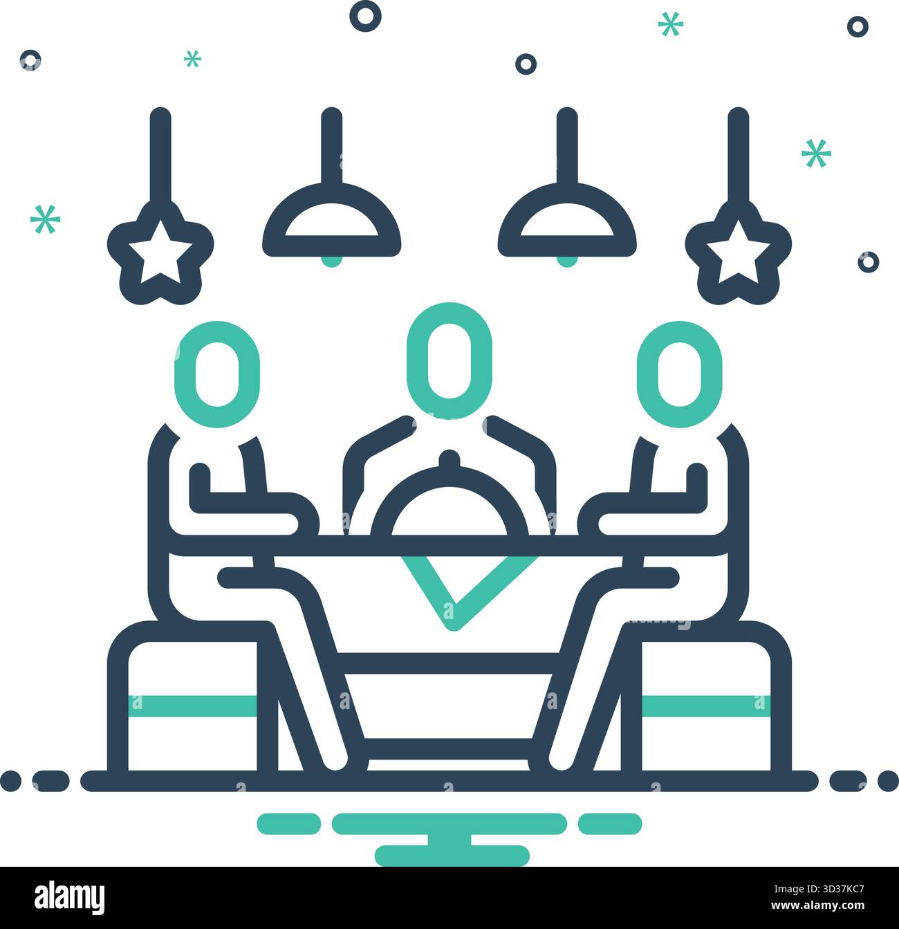 Family dinner table together Cut Out Stock Images & Pictures - Alamy