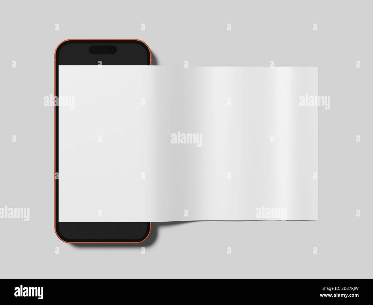 Upright Smartphone Instagram Stories Carousel Mockup With Folded Paper ...