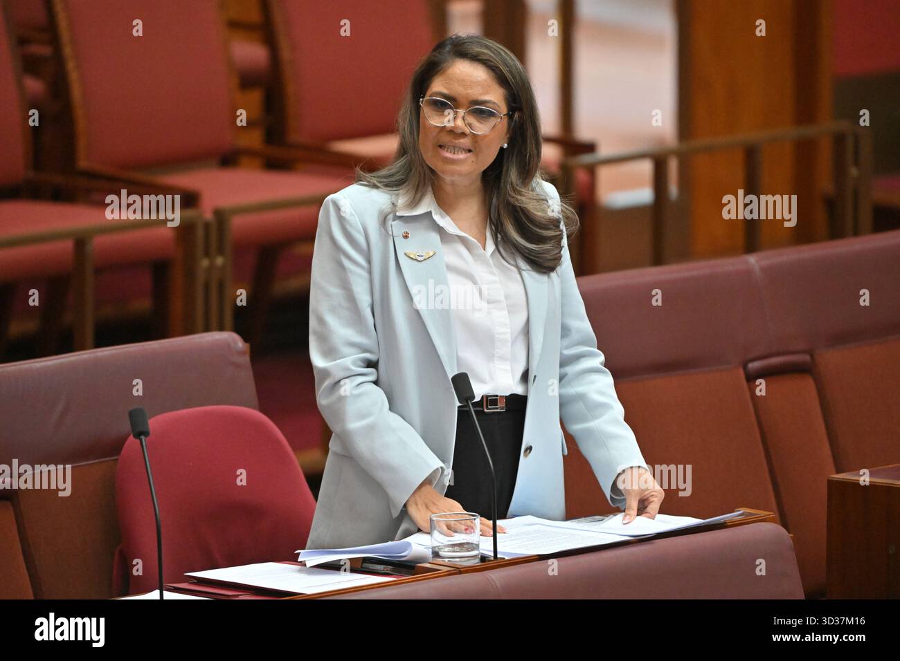 Liberal Senator Jacinta Nampijinpa Price in the Senate chamber at ...