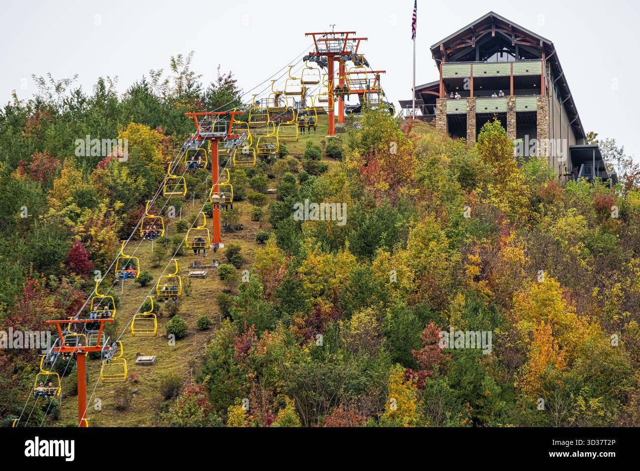 Gatlinburg SkyLift at the SkyPark in Downtown Gatlinburg, Tennessee, in ...