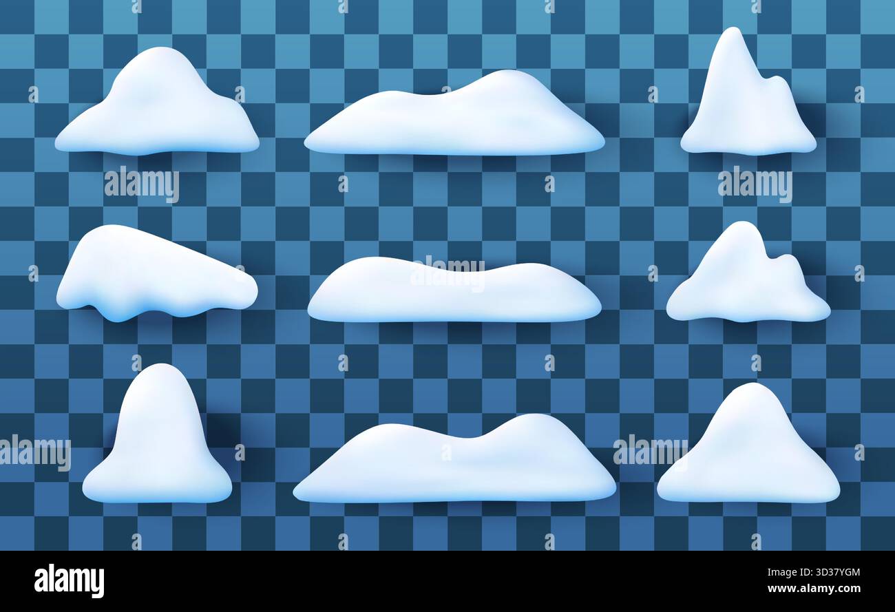 3d snowdrift snow set hi-res stock photography and images - Alamy