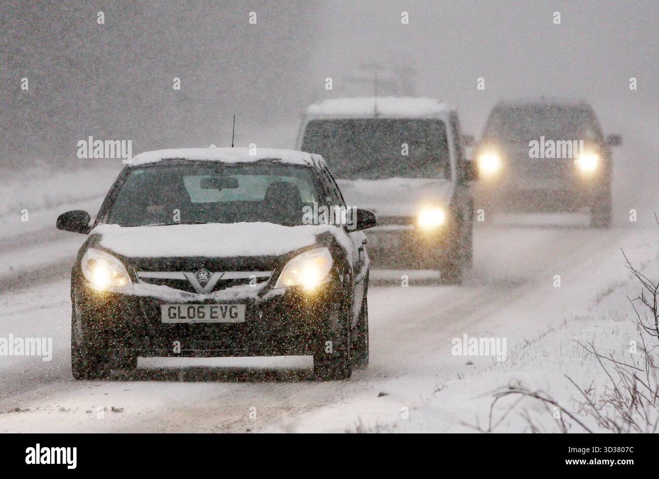 File photo dated 08/01/10 of cars on the A28 near Ashford in Kent ...