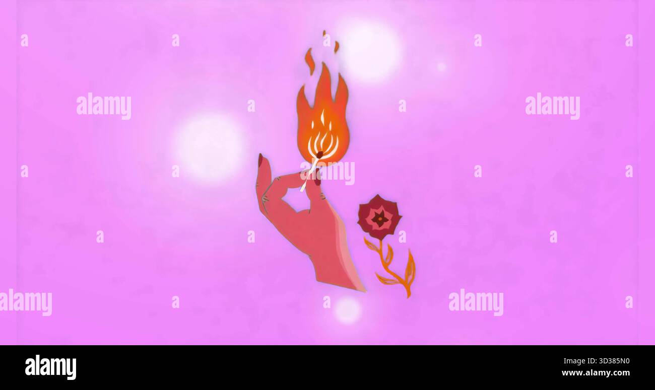 Stylized light pink flame hi-res stock photography and images - Alamy