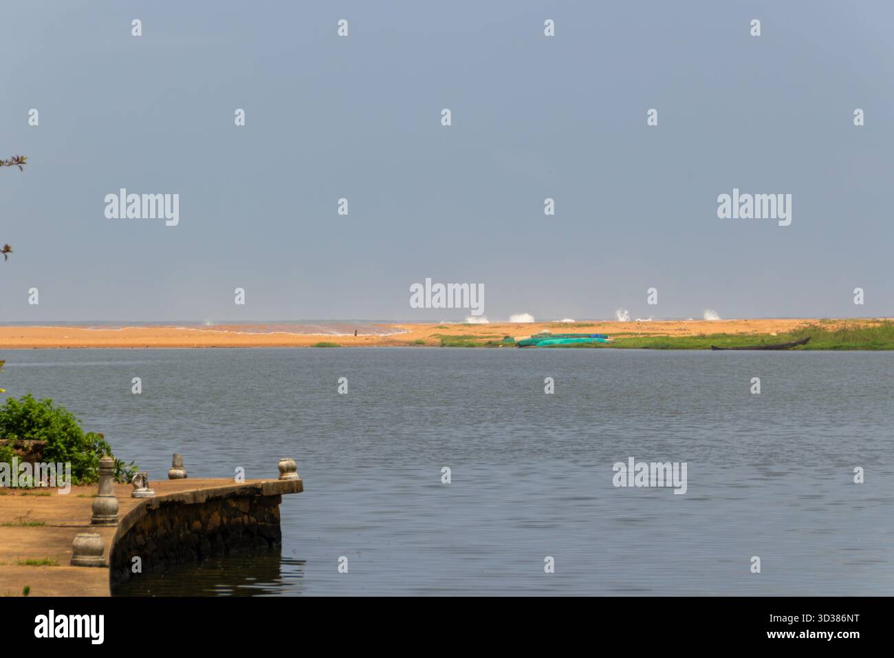 Wide Horizon View of Calm Backwaters Separated from the Ocean Stock ...