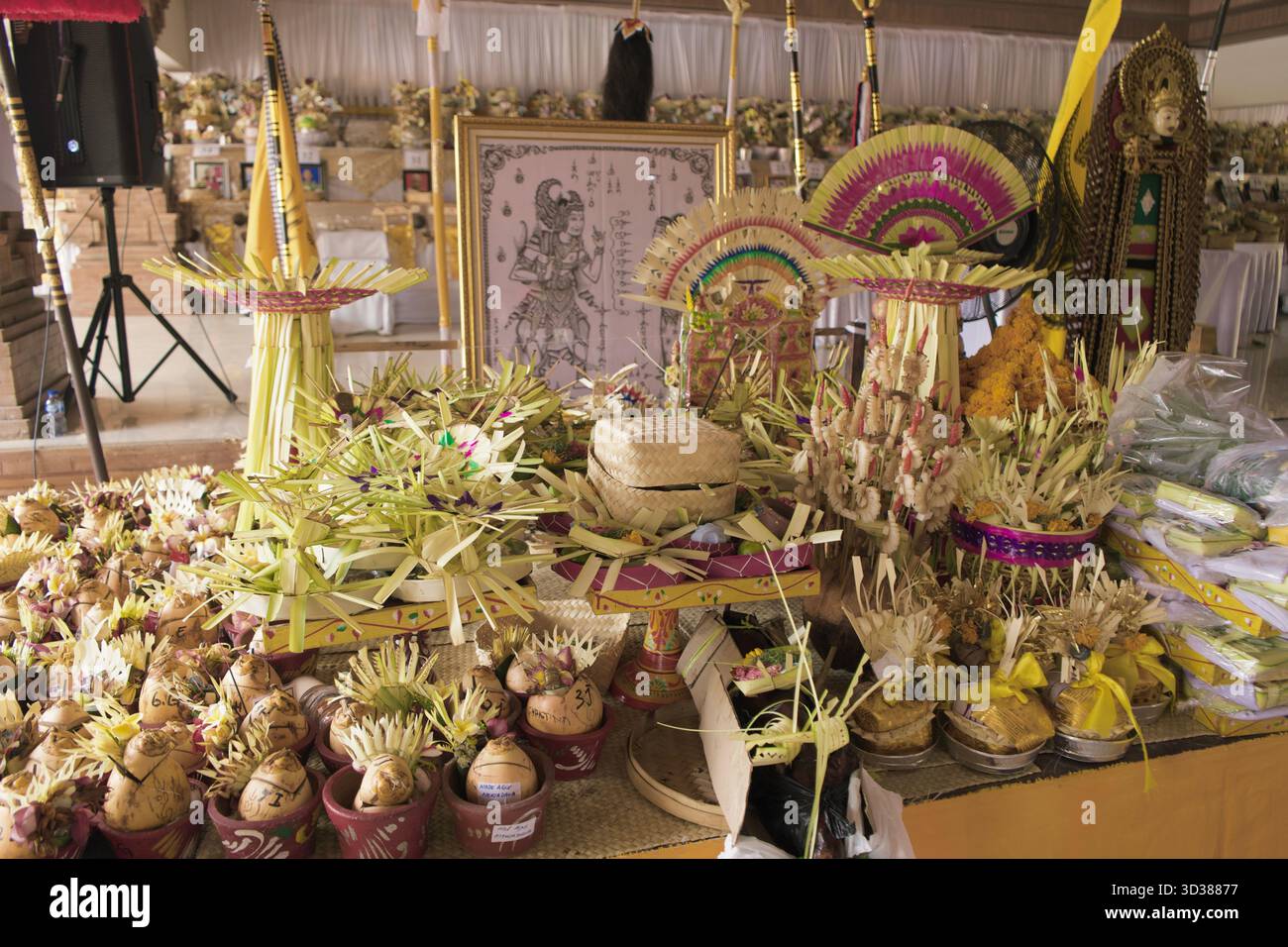 Balinese Hindu Banten Offerings for Atma Wedana Ceremony Stock Photo ...