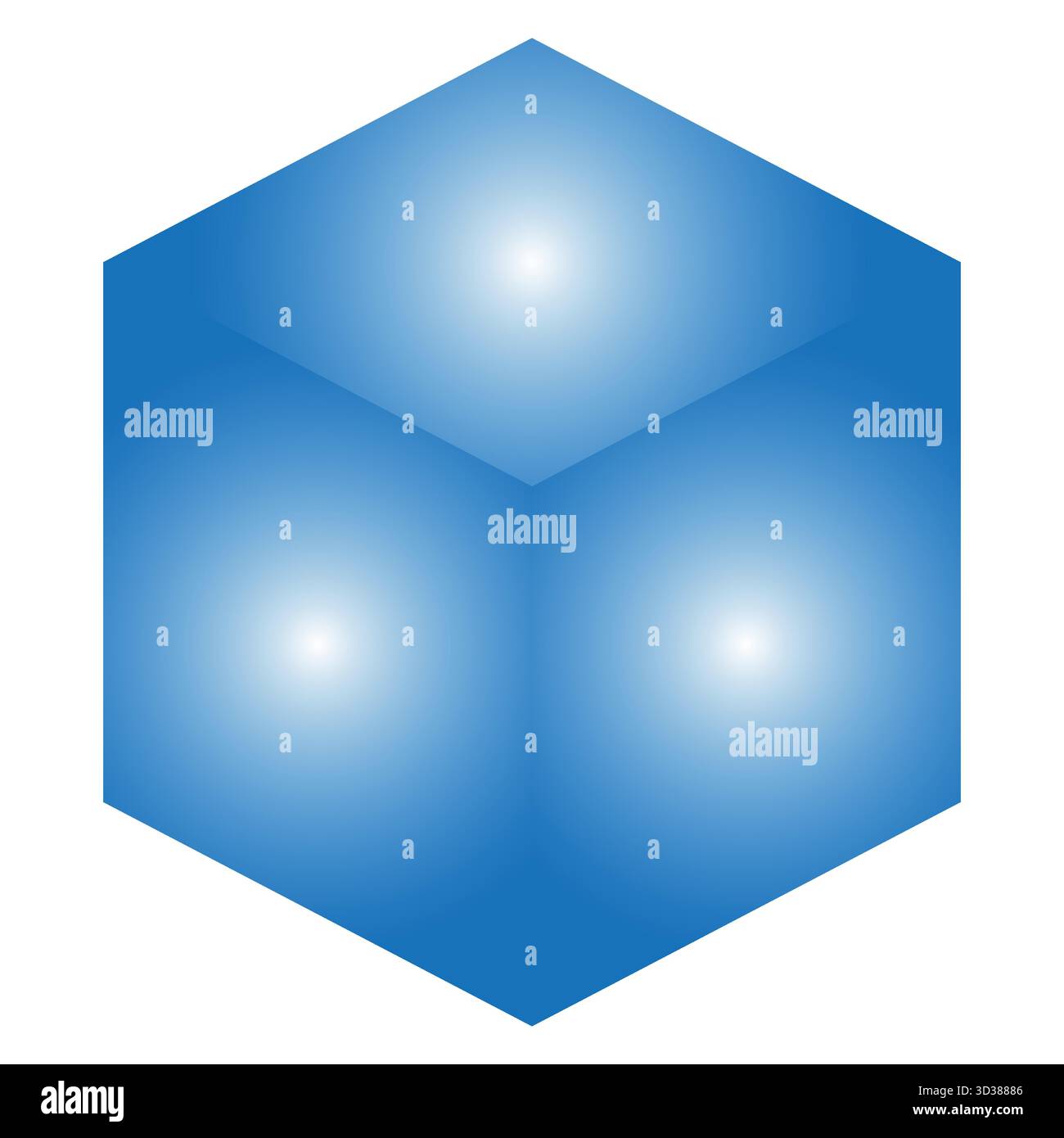 Blue glowing ice cube with prism shape and frosty light Stock Vector ...
