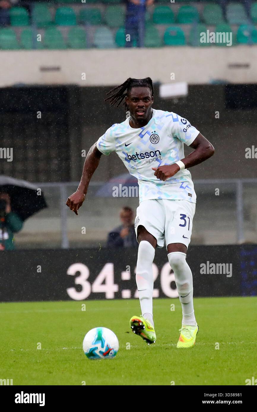 Inter Milan's Yann Bisseck during the Serie A soccer match between ...