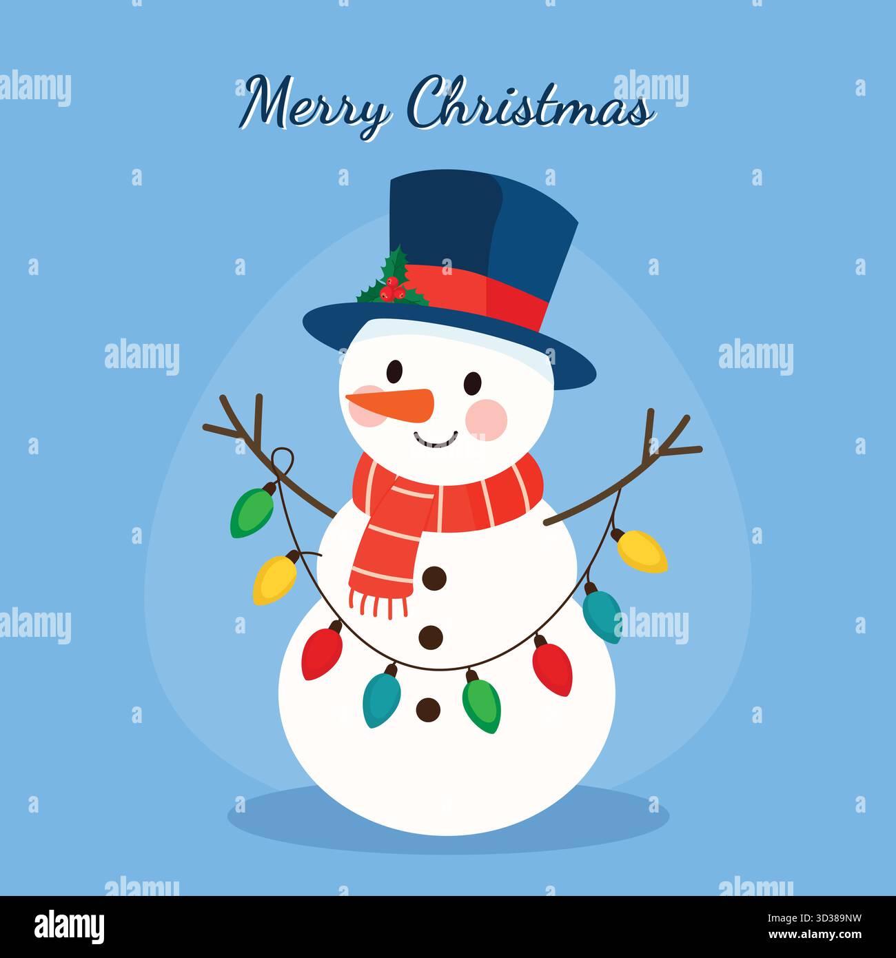 Christmas background snowman decor Stock Vector Images - Alamy