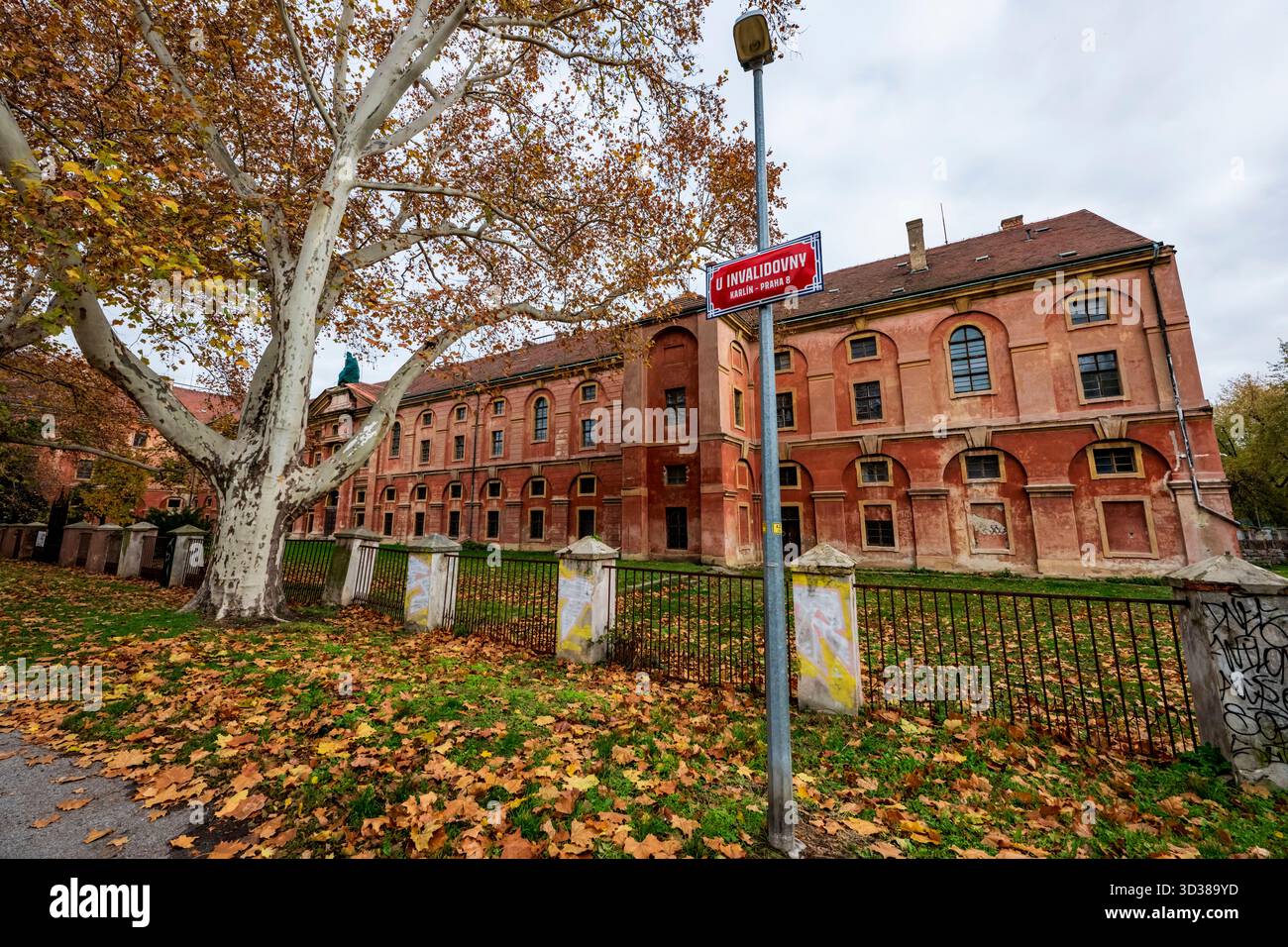 Baroque building of Invalidovna, built by Kilian Ignac Dientzenhofer ...