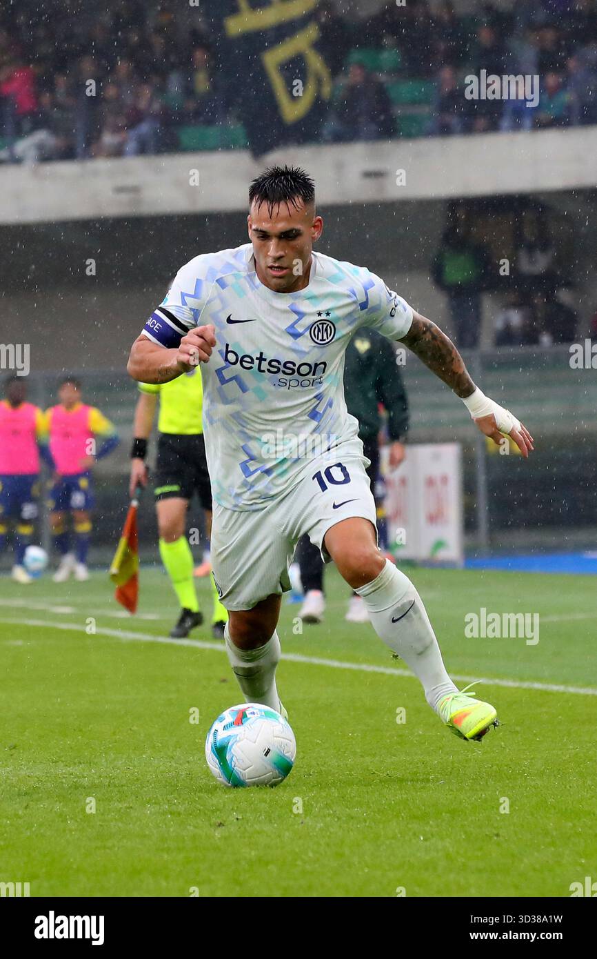 Inter Milan’s Lautaro Martinez during the Serie A soccer match between ...