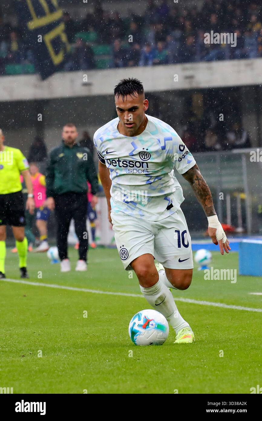 Inter Milan’s Lautaro Martinez during the Serie A soccer match between ...