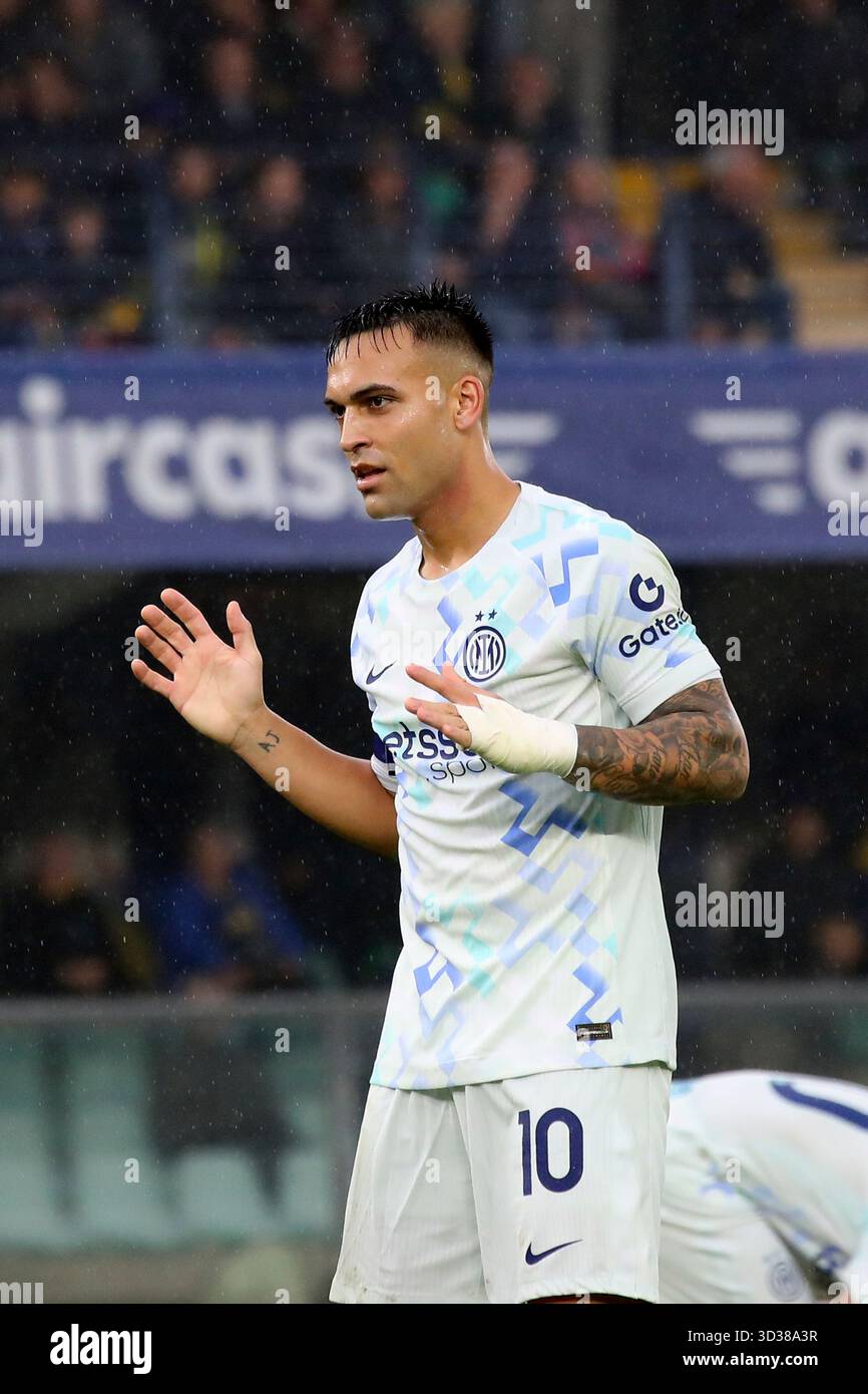 Inter Milan’s Lautaro Martinez during the Serie A soccer match between ...