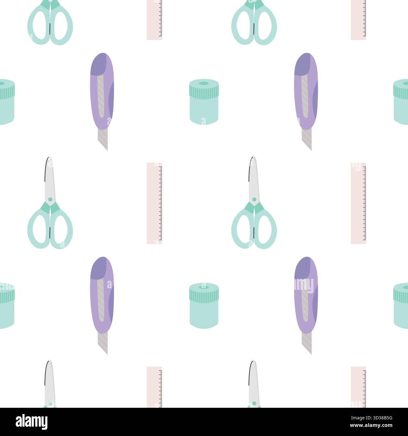 Stationary school supplies Cut Out Stock Images & Pictures - Alamy