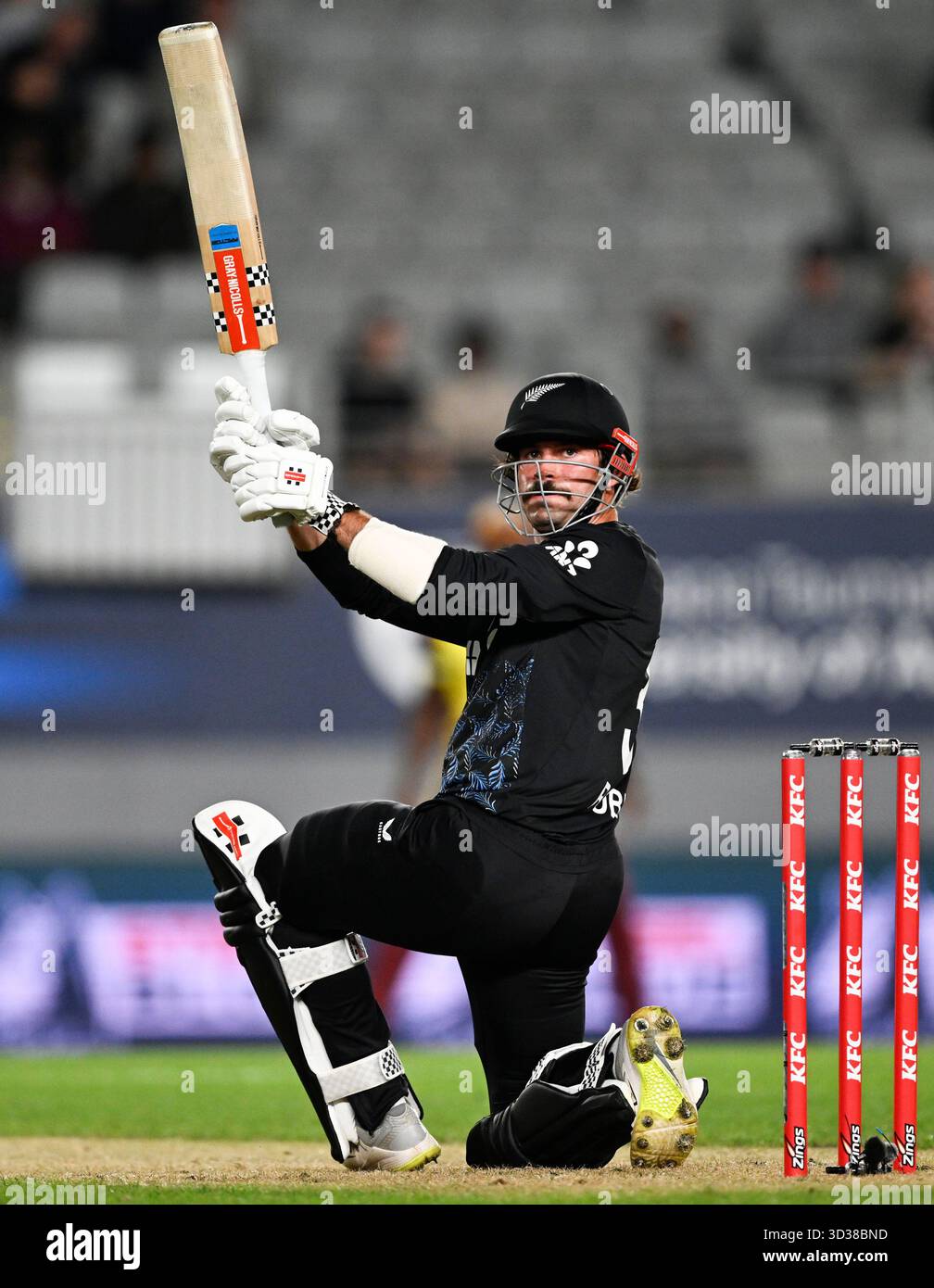 New Zealand's Tim Robinson bats during the T20 cricket international ...