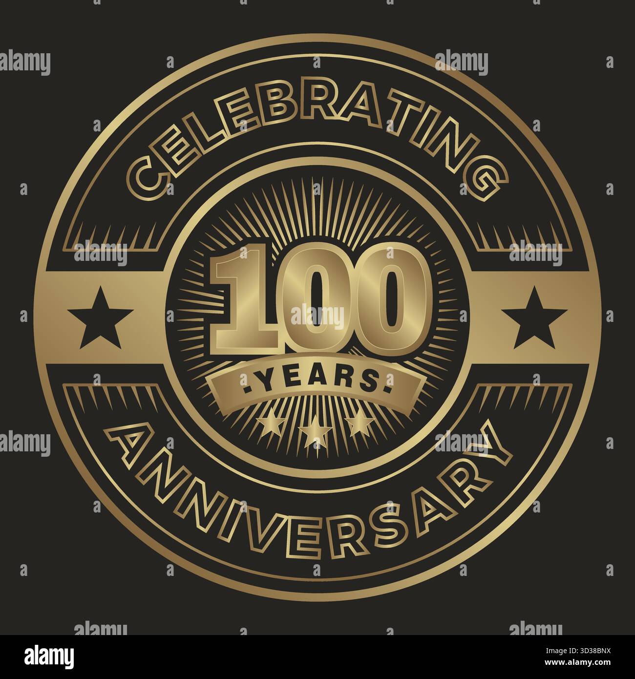 100 years anniversary logo design, celebrating anniversary emblem logo ...