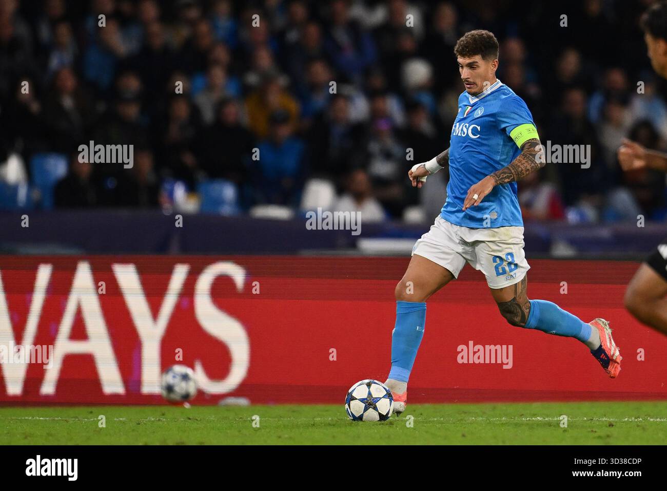 Giovanni Di Lorenzo of S.S.C. Napoli is in action during the UEFA ...