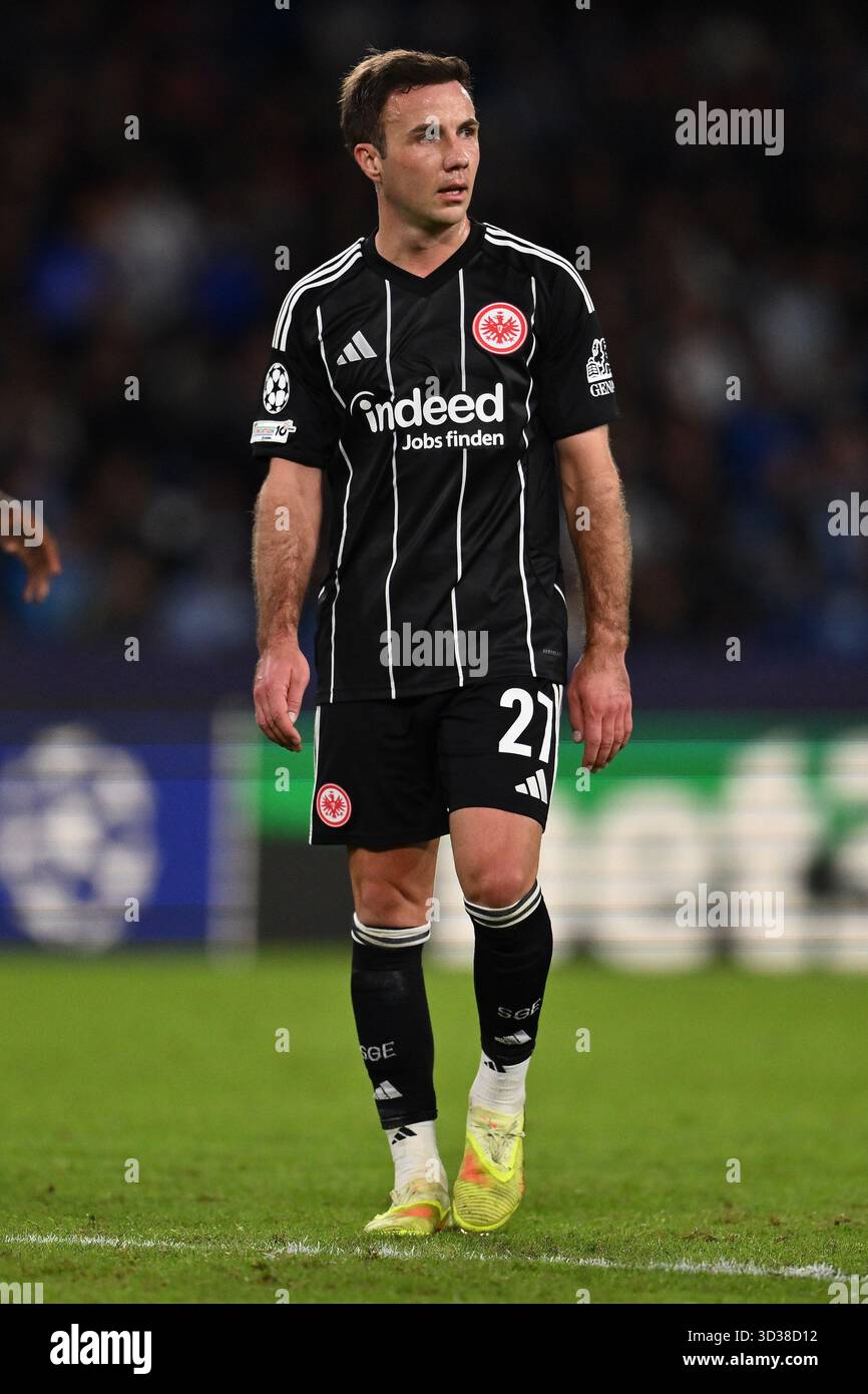 Mario Gotze of Eintracht Frankfurt is in action during the UEFA ...