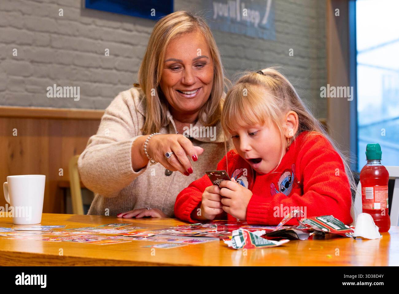 EDITORIAL USE ONLY Darcey, aged seven, with her grandmother Tracey ...