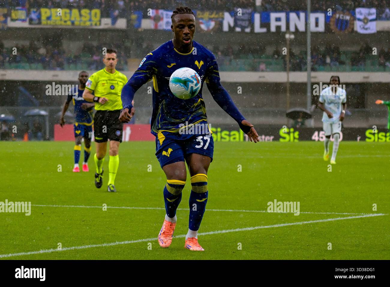 Hellas Verona's Armel Bella-Kotchap portrait in action during Hellas ...
