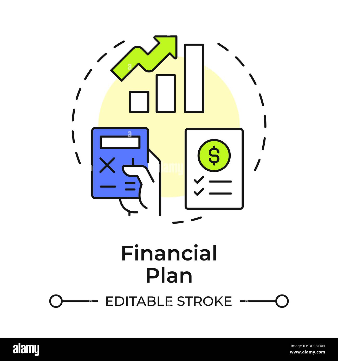 Financial plan multi color concept icon Stock Vector Image & Art - Alamy