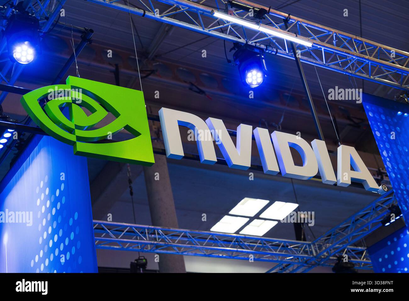 Nvidia logo in Smart City Expo World Congress in Fira Barcelona ...