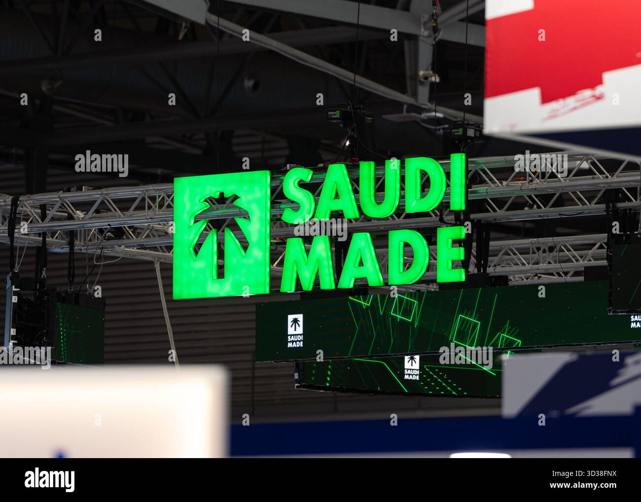 Saudi Made logo in Smart City Expo World Congress in Fira Barcelona ...