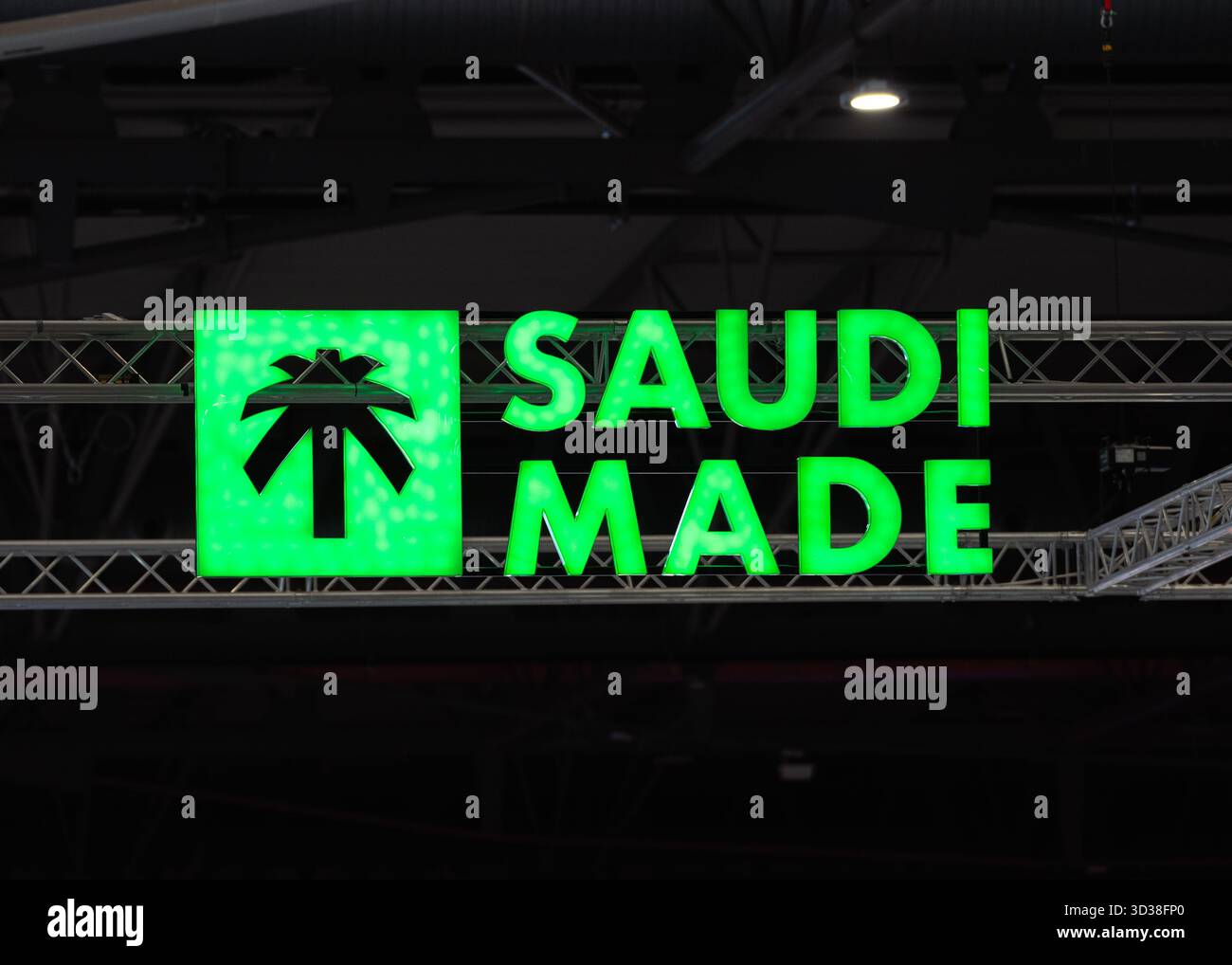 Saudi Made logo in Smart City Expo World Congress in Fira Barcelona ...