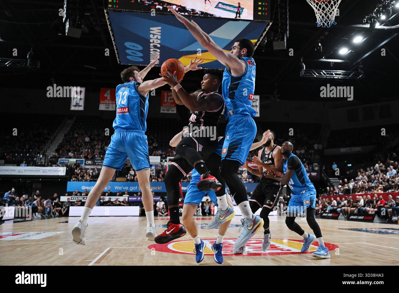 Quentin Petersen of the Hawks during the NBL Round 8 match between the ...