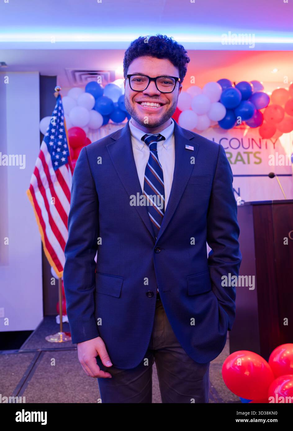 Garden City, New York, U.S. November 5, 2025. ALEC FISCHTHAL, candidate ...