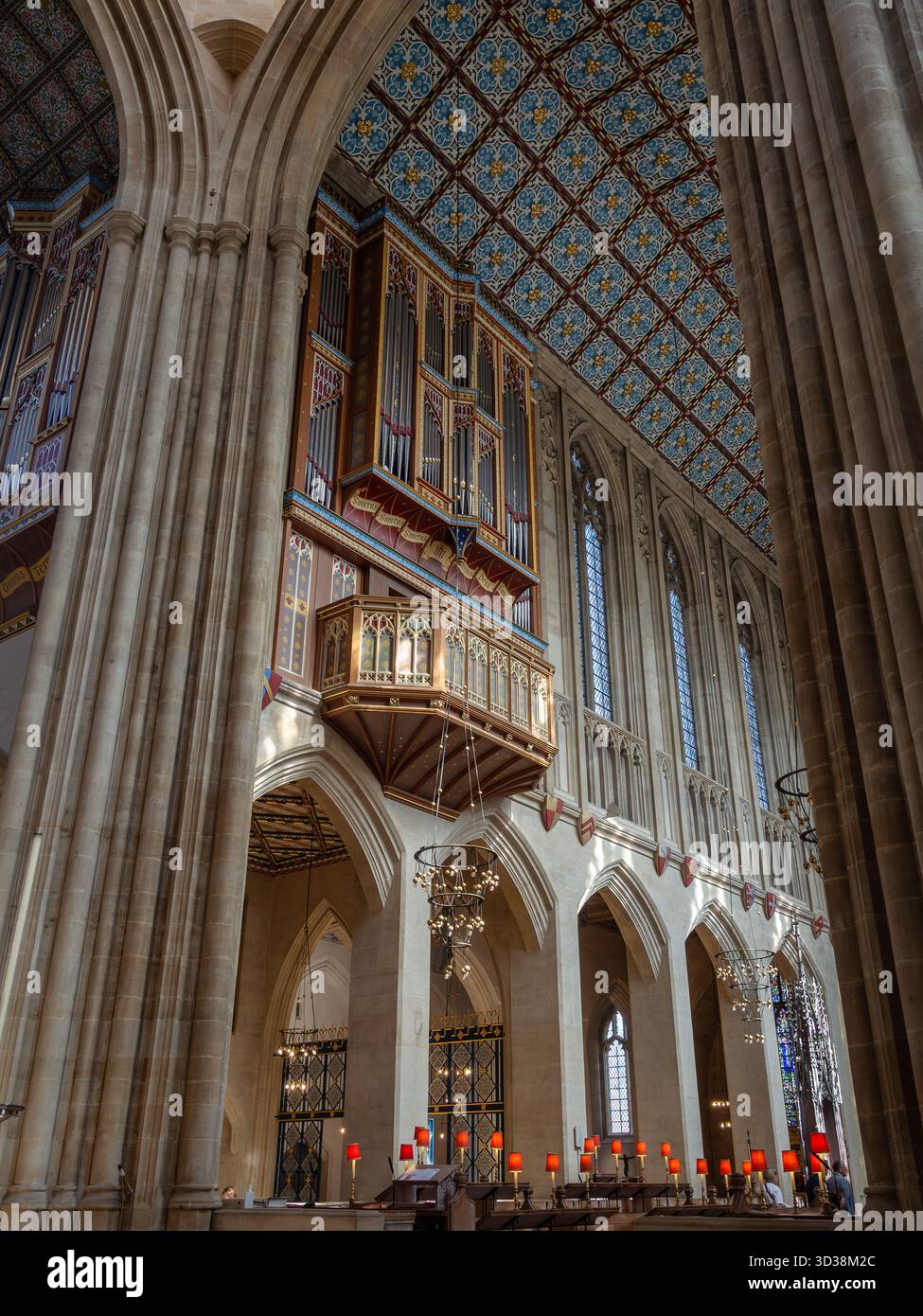 Interior view of St Edmundsbury cathedral showcasing its Gothic style ...
