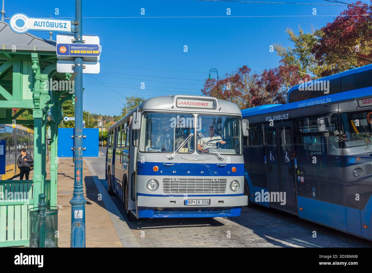 Classic blue Ikarus bus in Budapest, Hungary Stock Photo - Alamy