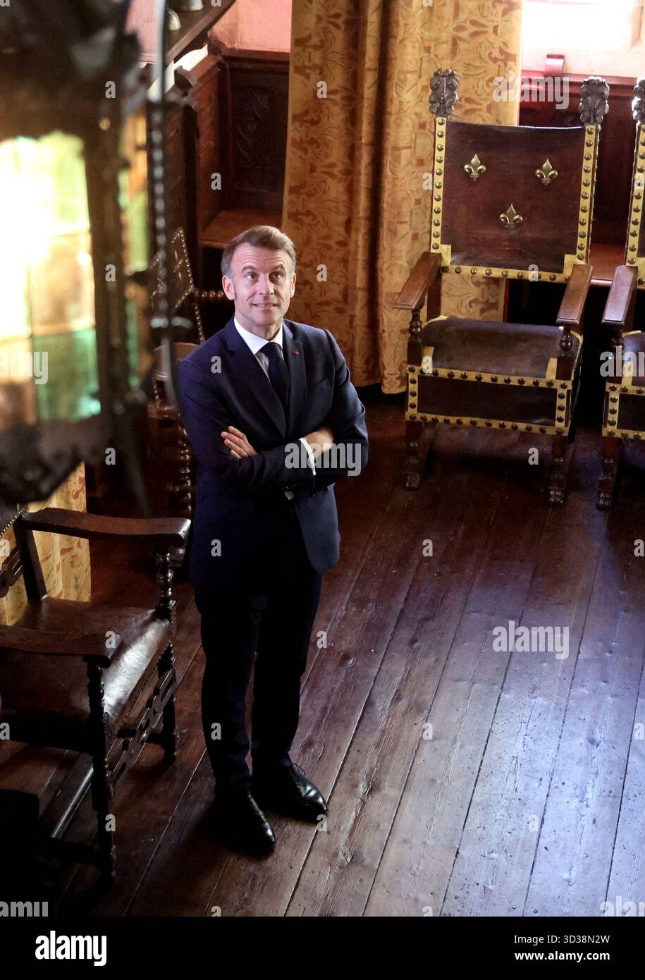 French President Emmanuel Macron visits the newly renovated Pierre Loti ...