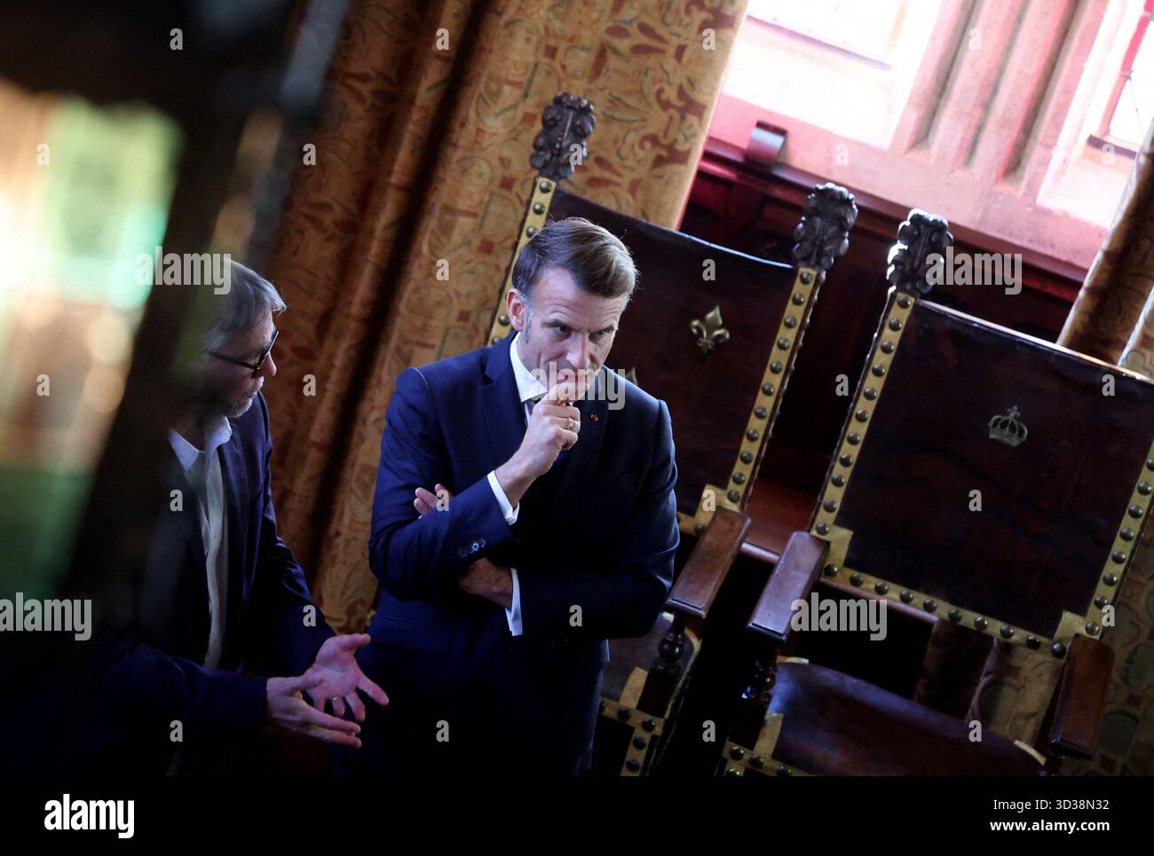 French President Emmanuel Macron visits the newly renovated Pierre Loti ...