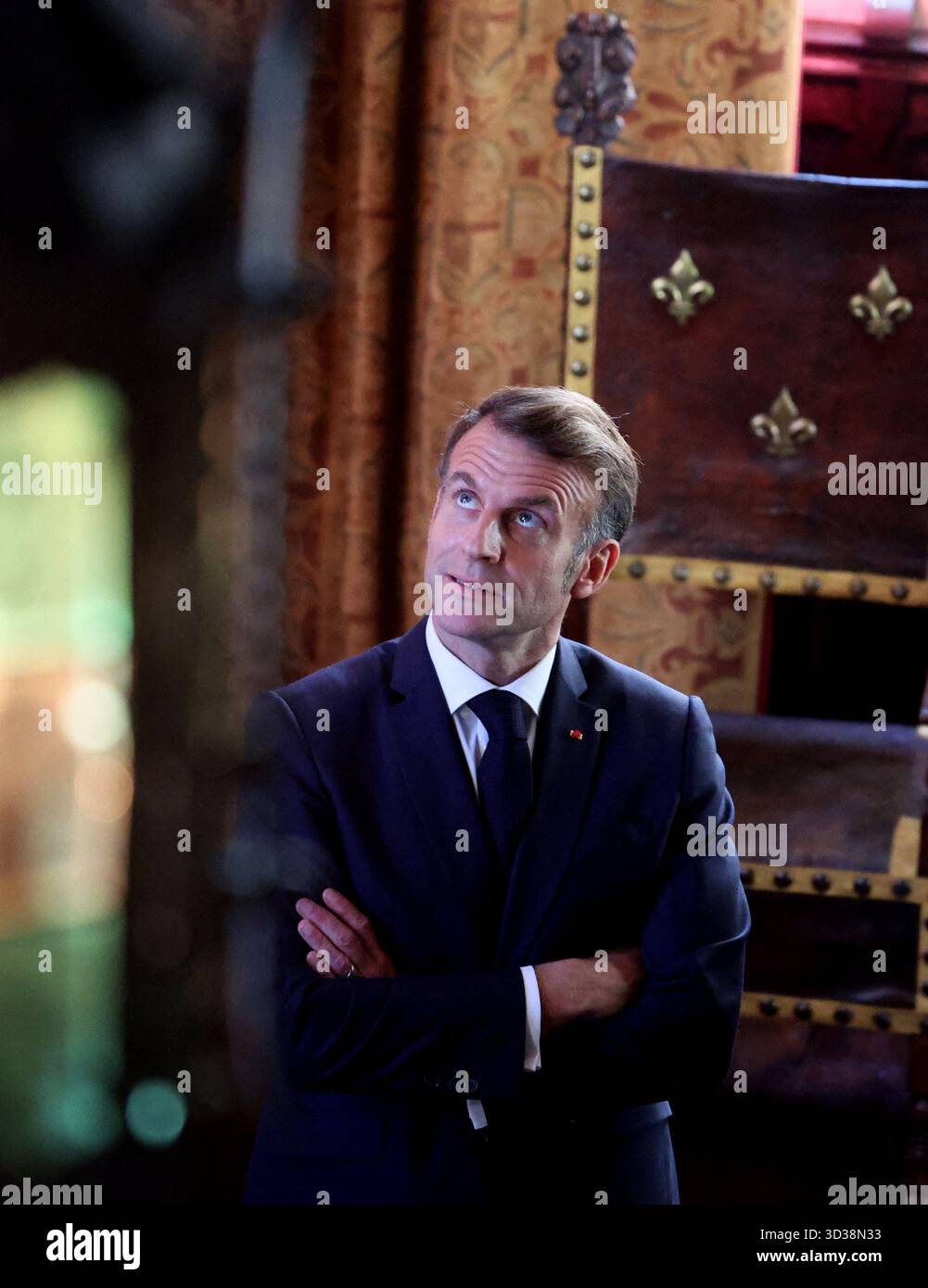 French President Emmanuel Macron visits the newly renovated Pierre Loti ...