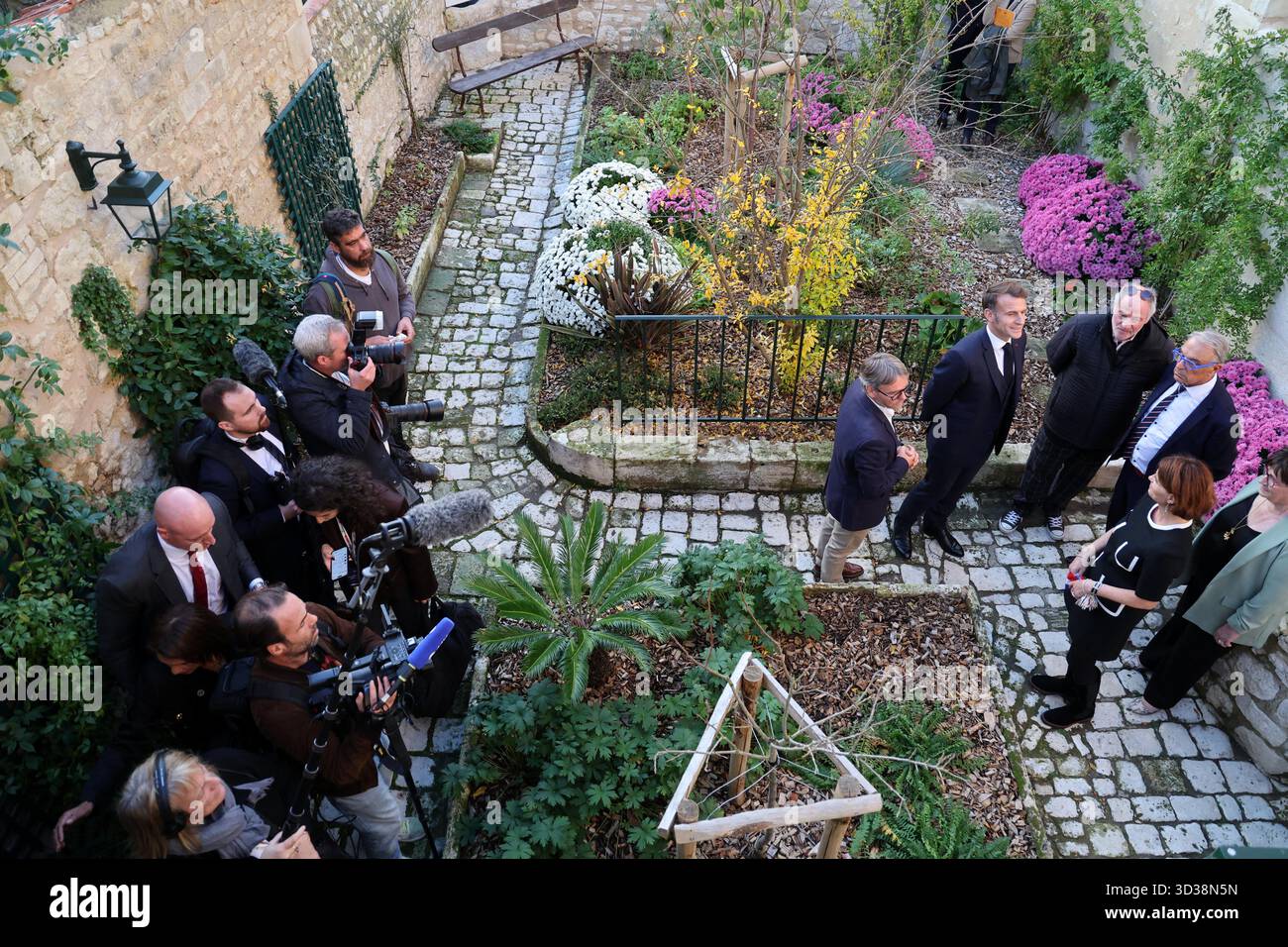 French President Emmanuel Macron visits the newly renovated Pierre Loti ...
