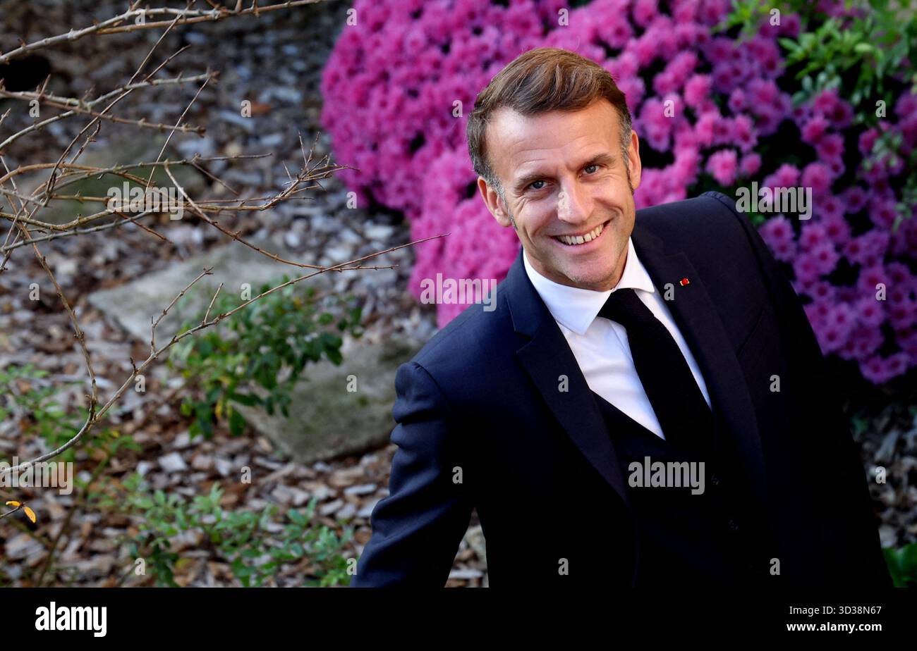 French President Emmanuel Macron visits the newly renovated Pierre Loti ...