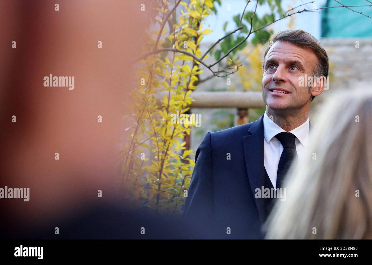 French President Emmanuel Macron visits the newly renovated Pierre Loti ...