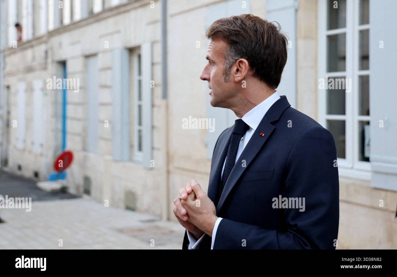 French President Emmanuel Macron visits the newly renovated Pierre Loti ...