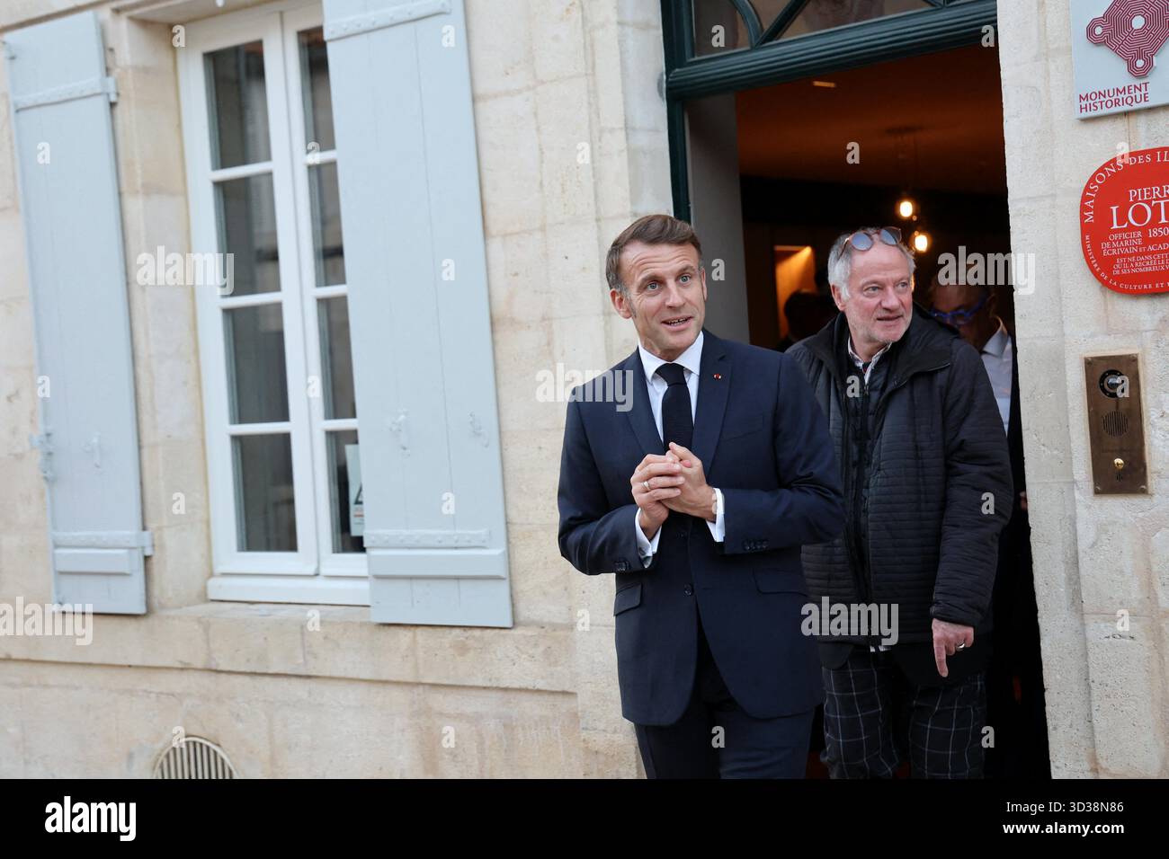 French President Emmanuel Macron visits the newly renovated Pierre Loti ...