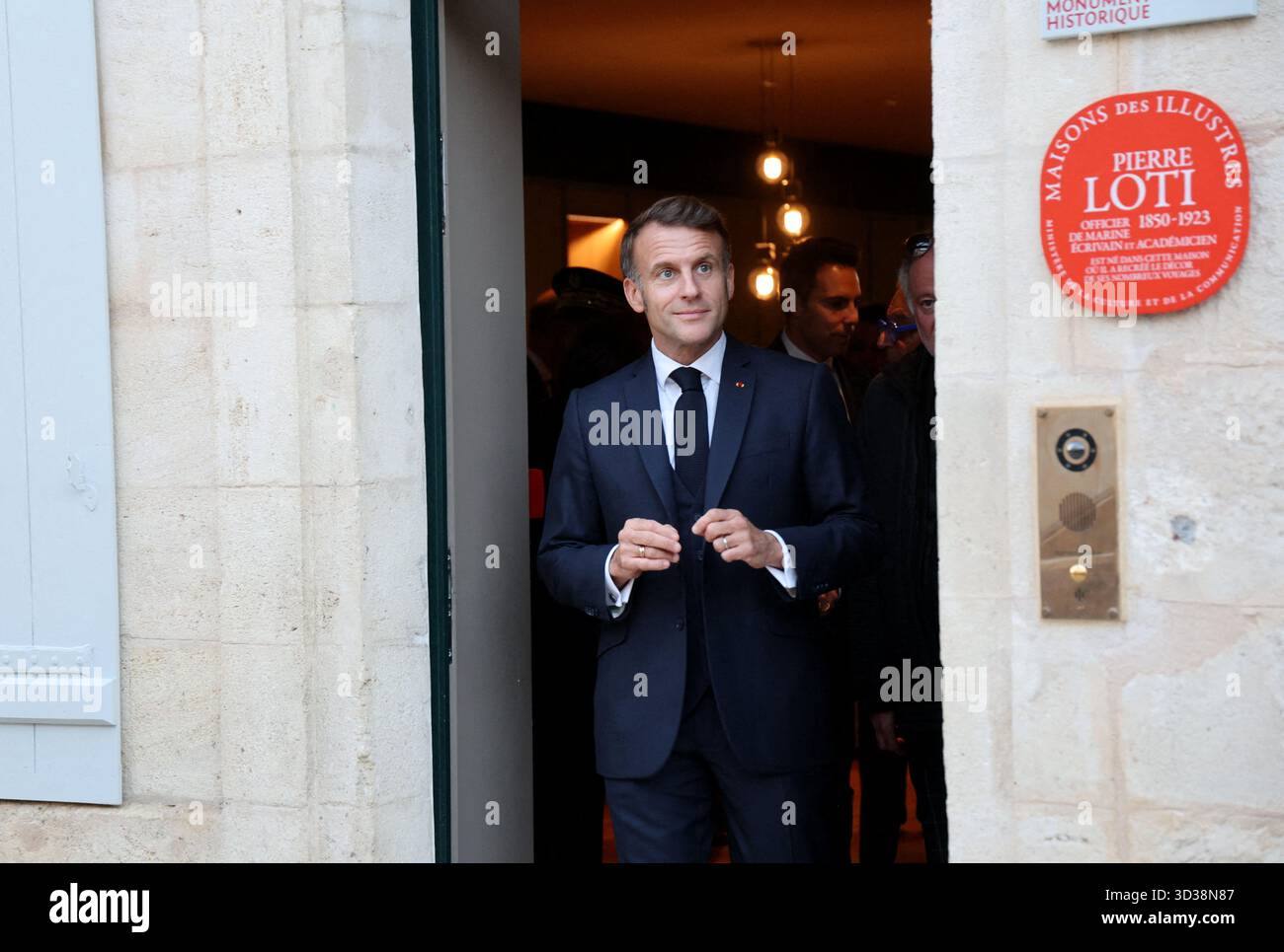 French President Emmanuel Macron visits the newly renovated Pierre Loti ...