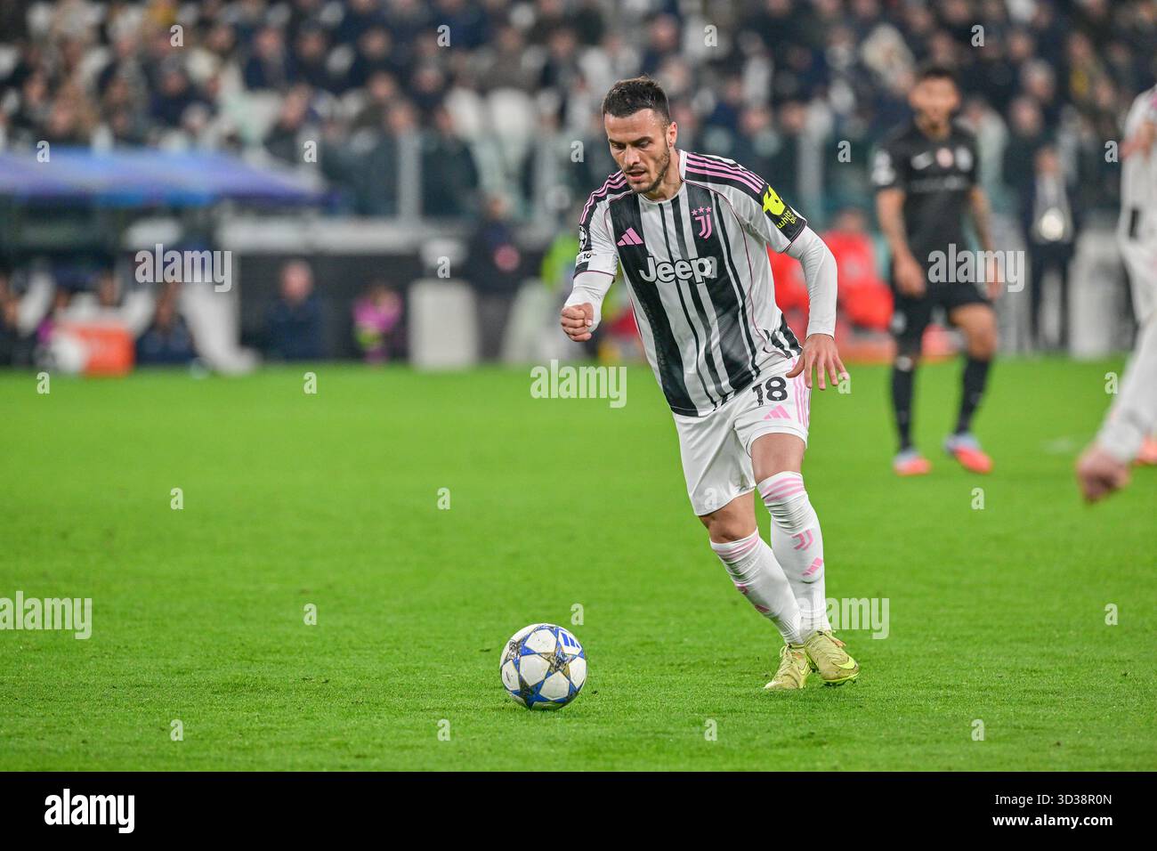 Turin, Italy. 04th, November 2025. Filip Kostic (18) of Juventus seen ...