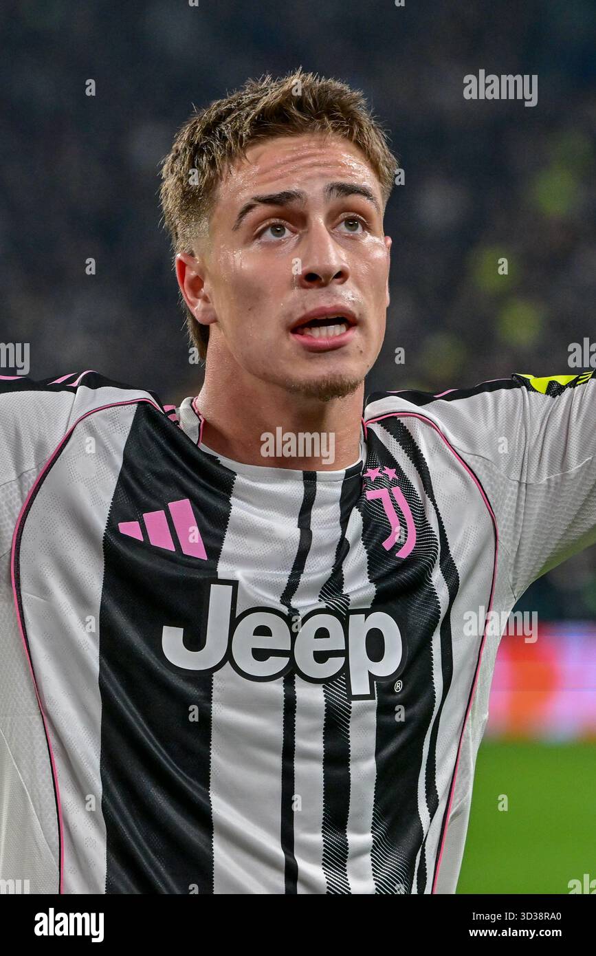 Turin, Italy. 04th, November 2025. Kenan Yildiz (10) of Juventus seen ...