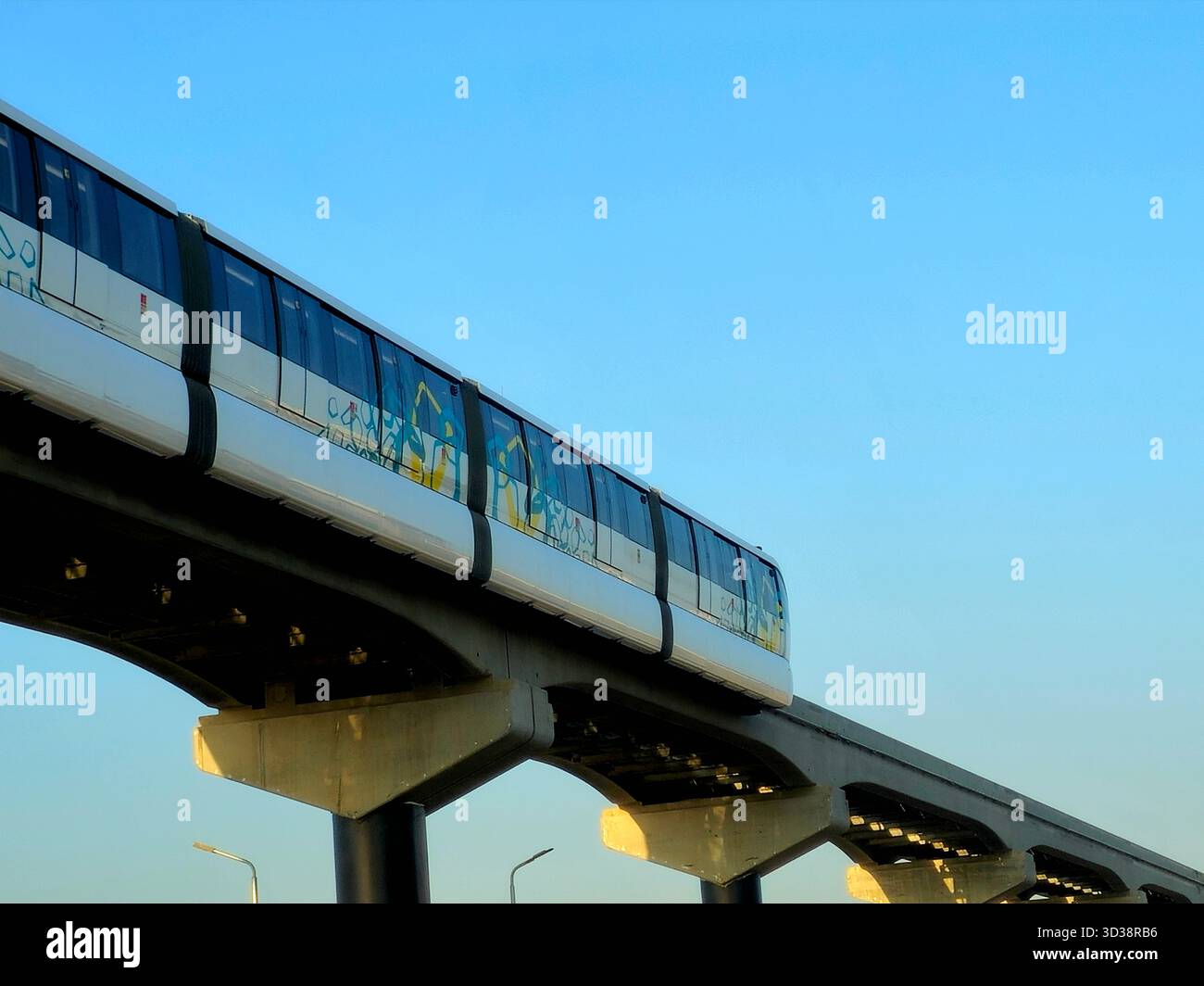 Cairo, Egypt, October 27 2025: The Cairo Monorail is a two-line rapid ...