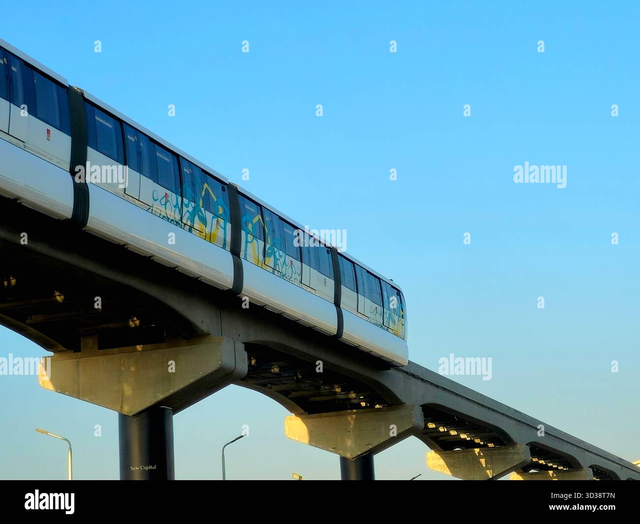 Cairo, Egypt, October 27 2025: The Cairo Monorail is a two-line rapid ...