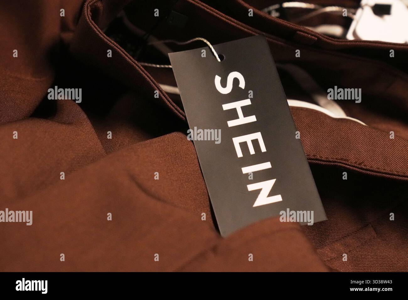 A label on clothes at the BHV department store where fast fashion ...