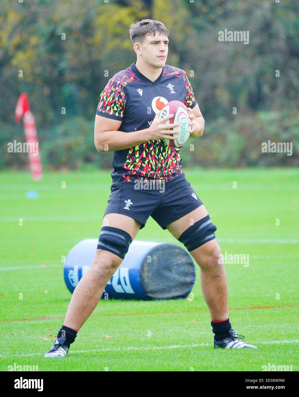 Wales' Dafydd Jenkins during a training session at the Vale Resort ...